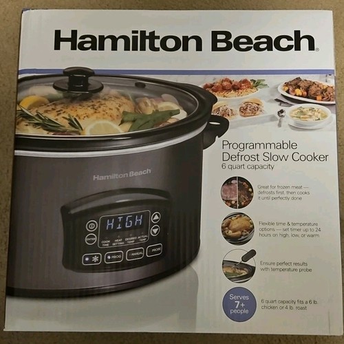 Hamilton Beach 33768 6 Quart Programmable Defrost Slow Cooker | eBay