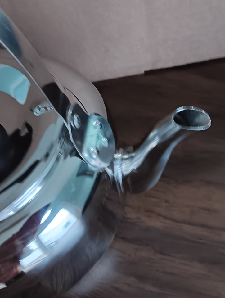 Vtg Farberware Tea Pot Kettle 7020 Stainless Steel 2 Qt. Beveled ...