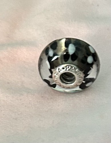 PANDORA (ALE) MURANO Glass Charm Bead, Leopard Print Black | eBay