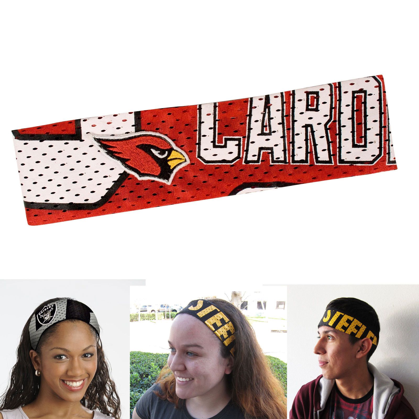New NFL Arizona Cardinals Fanband Jersey Headband Head-Band by Little ...