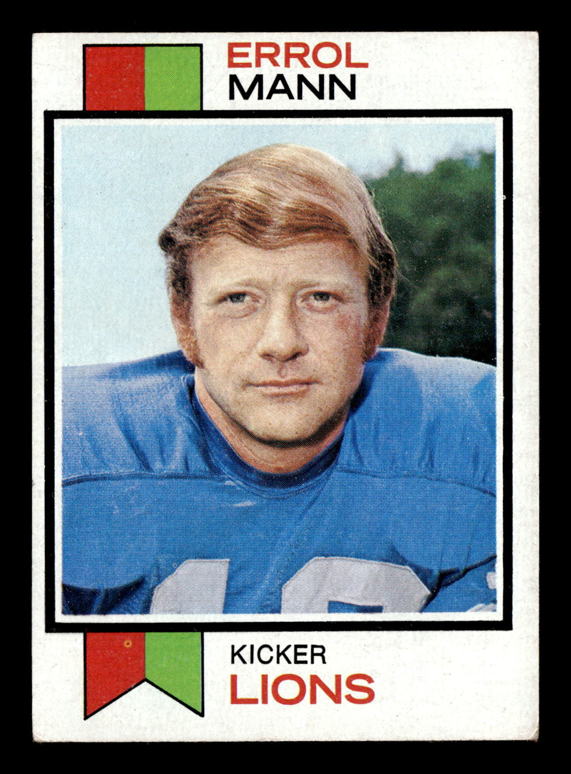 Errol Mann 1973 Topps #117 Detroit Lions Very Good | eBay