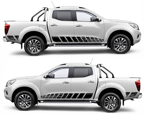 N Trek Nissan Navara Rocker Side Stripe Graphics Both Sides Decals ...