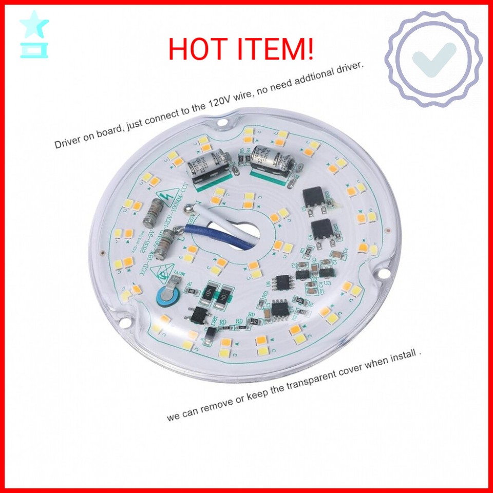 Ledytech 3.93'' LED Retrofit Light Kit for Ceiling Flush Light Ceiling ...