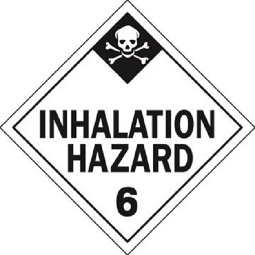 5 New 4'' x 4'' INHALATION HAZARD Sticker/ Decal Label DOT Man Cave ...