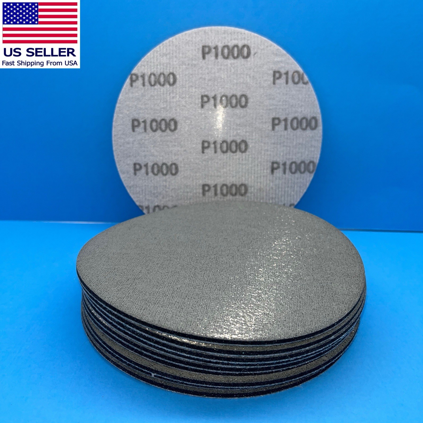1000 Grit 6” Hook Loop Foam Sanding LIKE 3m 2090 02090 Trizact Paint ...