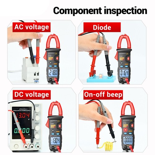 Handheld Digital Clamp Meter with High Definition LCD and Manual ...