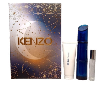 KENZO HOMME INTENSE 3 PCS GIFT SET: EDT 110ML - SPRAY 10ML - SHOWER GEL ...