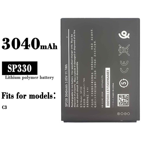Replacement Battery For Nokia C3 Internal SP330 3040mAh Mobile Phone ...