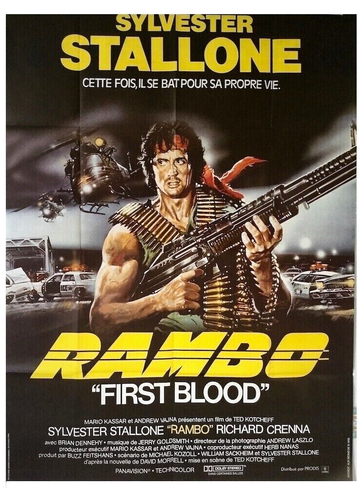 stallone RAMBO first blood French Grand Movie Poster 1982 | eBay