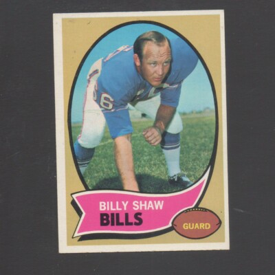 1970 Topps Football Card #229 Billy Shaw-Buffalo Bills Near Mint Card ...