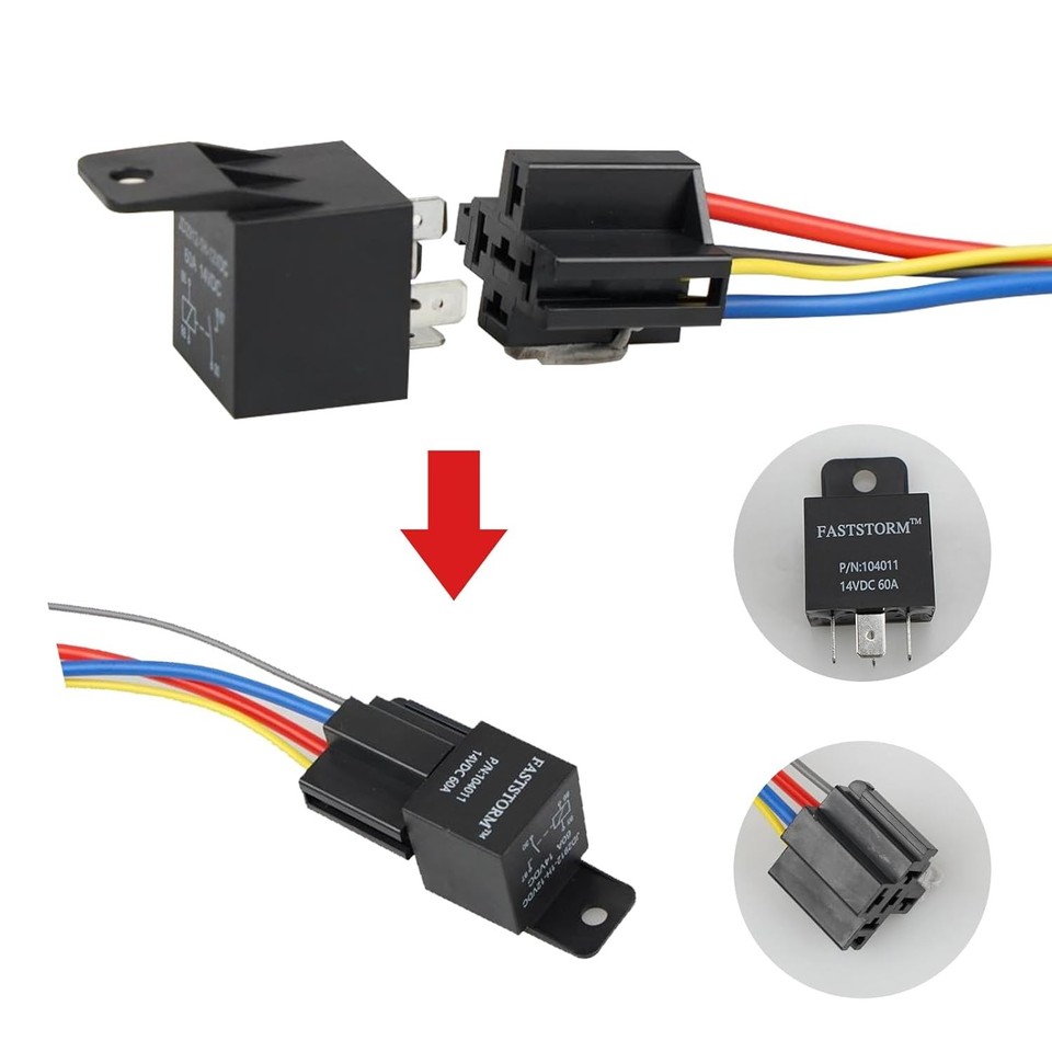 Dual Electric Fan Relay Kit Electric Radiator Fan Kit Temperature ...