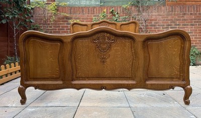 Beautiful French Louis XV Antique Style Oak Double Bed Frame – Great ...
