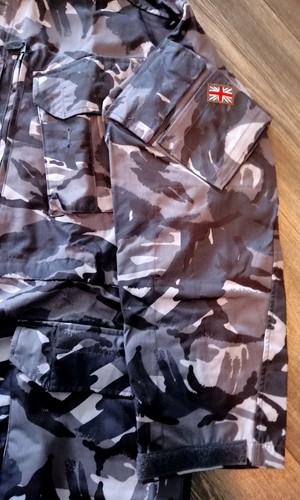 Rare Genuine British Army OPFOR blue camo Windproof Smock Combat jacket ...