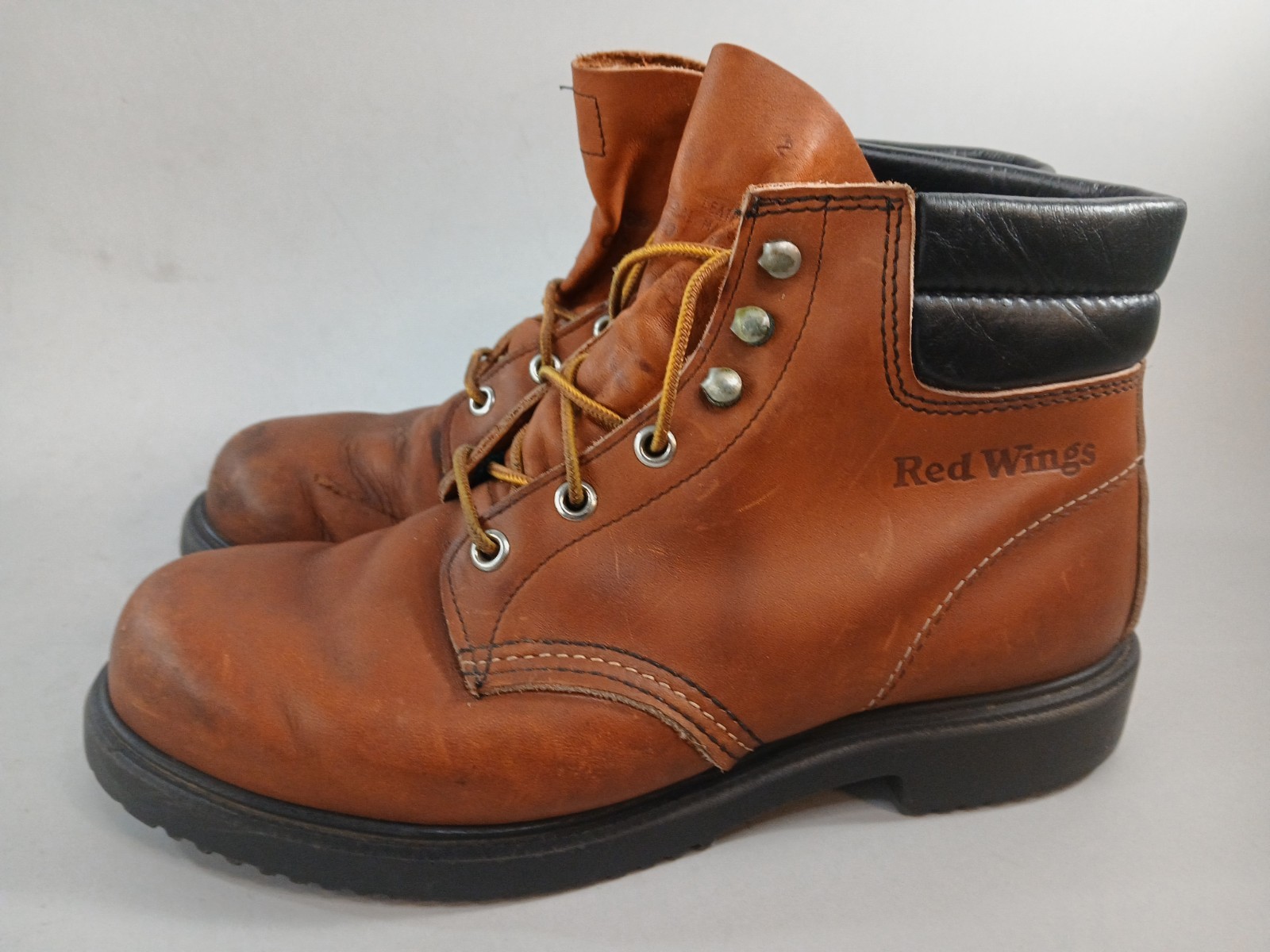 Men's Red Wing Supersole Soft Toe Work Boots Brown Le… - Gem