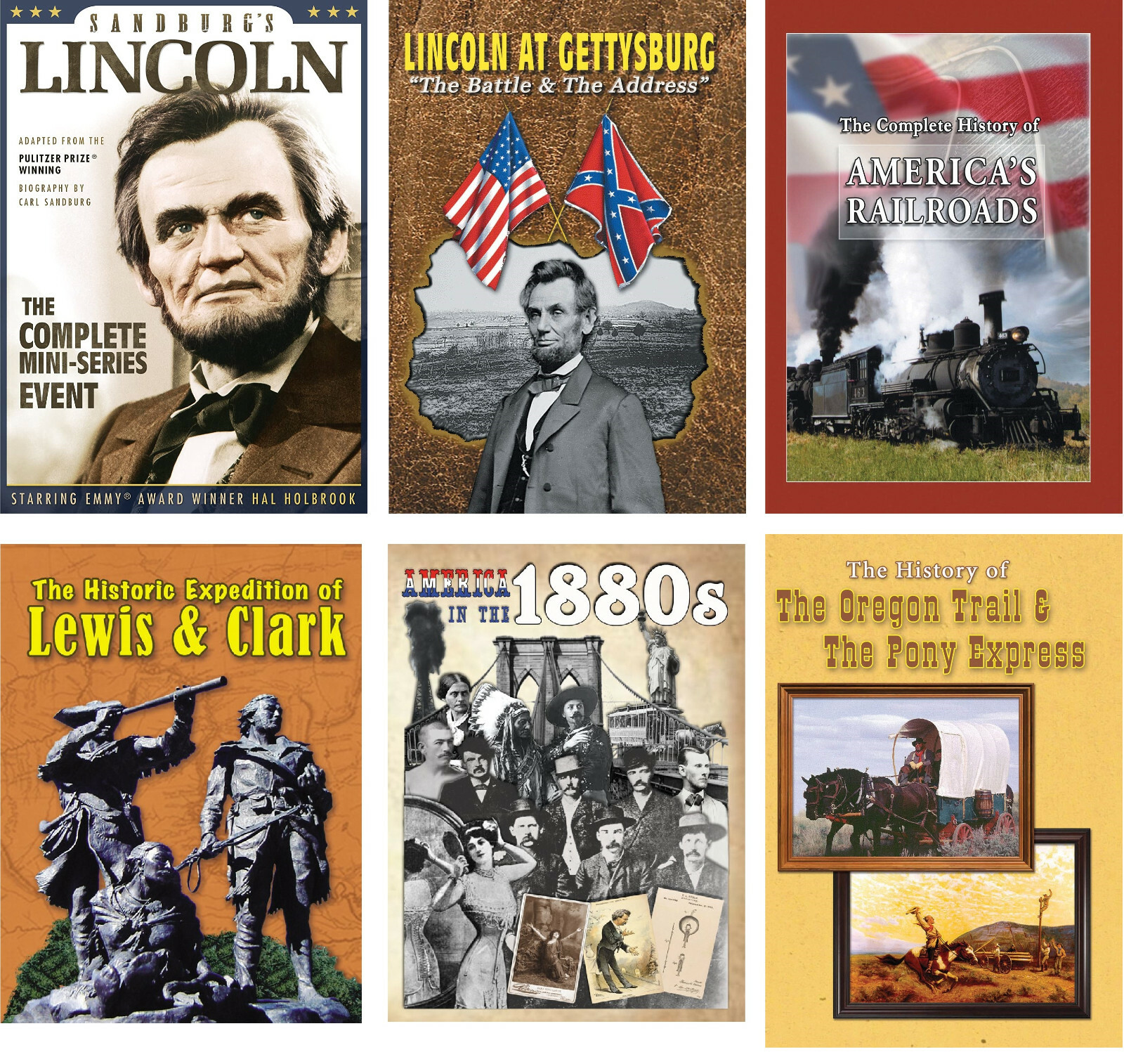 American History DVD Bundle Lincoln @Gettysburg/Sandburgs Lincoln ...