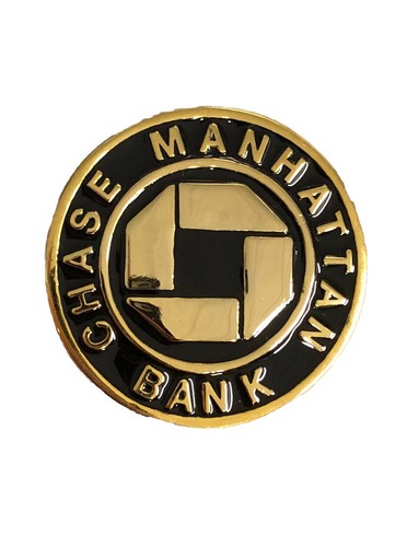 Vintage Chase Manhattan Bank Hat Badge Security Gemsco | eBay