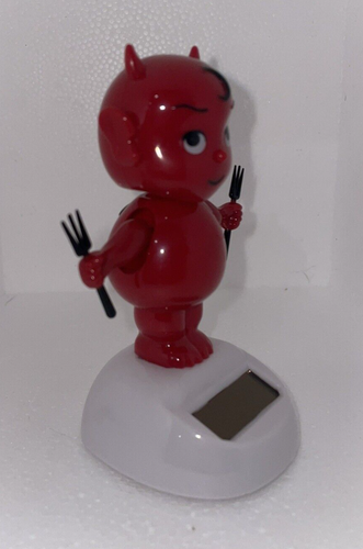 Solar Powered DANCING DEVIL Pitchforks BOBBLEHEAD TOY NEW valentines | eBay