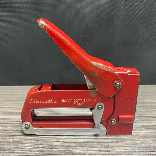 Vintage Red Swingline Heavy Duty Staple Gun Tacker #800 Tested And ...