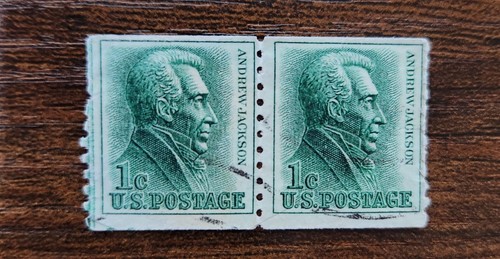 US 1963 1c Andrew Jackson Stamp Used Pair | eBay