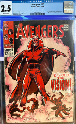 Avengers #57 CGC 2.5 First Appearance VISION 1st Key Grail Black Widow ...