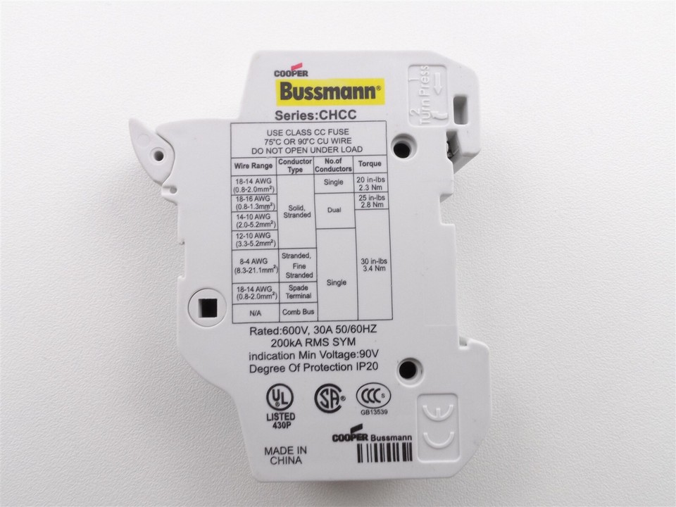 Copper Bussmann Series CHCC Fuse Holder - Lot of 2 | eBay