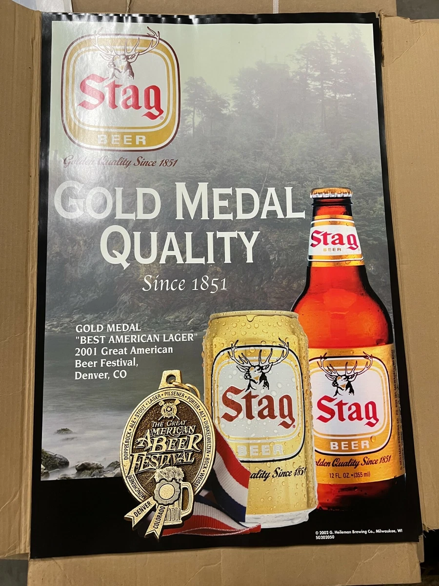 Camo Stag Beer Poster