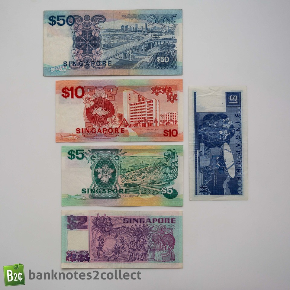 SINGAPORE: Set of 5 Singapore Dollar Banknotes. | eBay