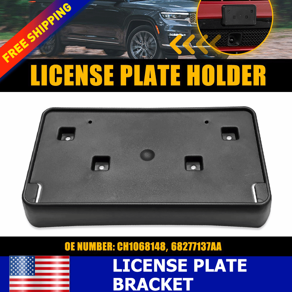 For 2017-2021 Jeep Grand Cherokee Front License Plate Tag Frame Holder ...