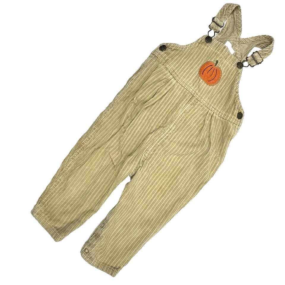 Vtg Hartstrings 24 Mo Corduroy Overalls Snap Legs Applique Pumpkin ...