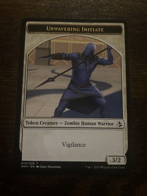 Unwavering Initiate Token Wurm Token Amonkhet MTG Magic The Gathering ...
