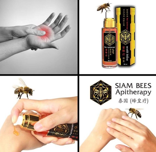 2x Treatment GEL Siam Bees Apitherapy Massage Bee Venom Relieve Pains ...