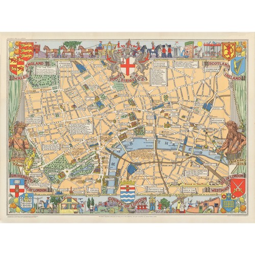 1938 Childrens Map Of London XL Wall Art Canvas Print | eBay Australia