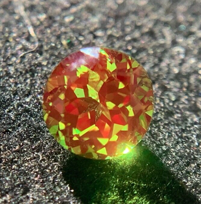 Laser Cr3+YAG Crystal Gemstone 5mm Round Cut 0.85ct Christmas Garnet In ...