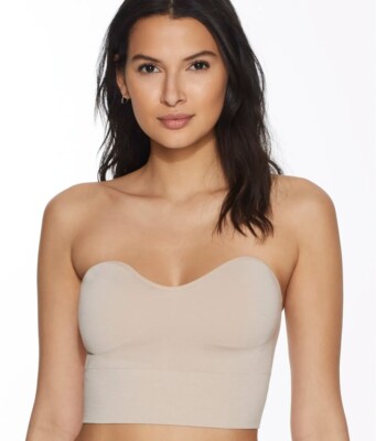 Brabar MUSHROOM Soft Strapless Longline Bra, US Large(36-38 A-DDD) | eBay