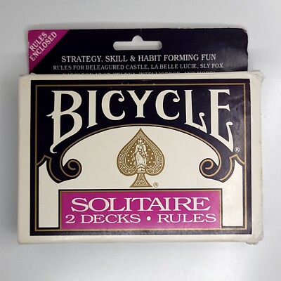 Bicycle Solitaire Two Decks of Playing Cards and Rules Wheel No. 2 ...