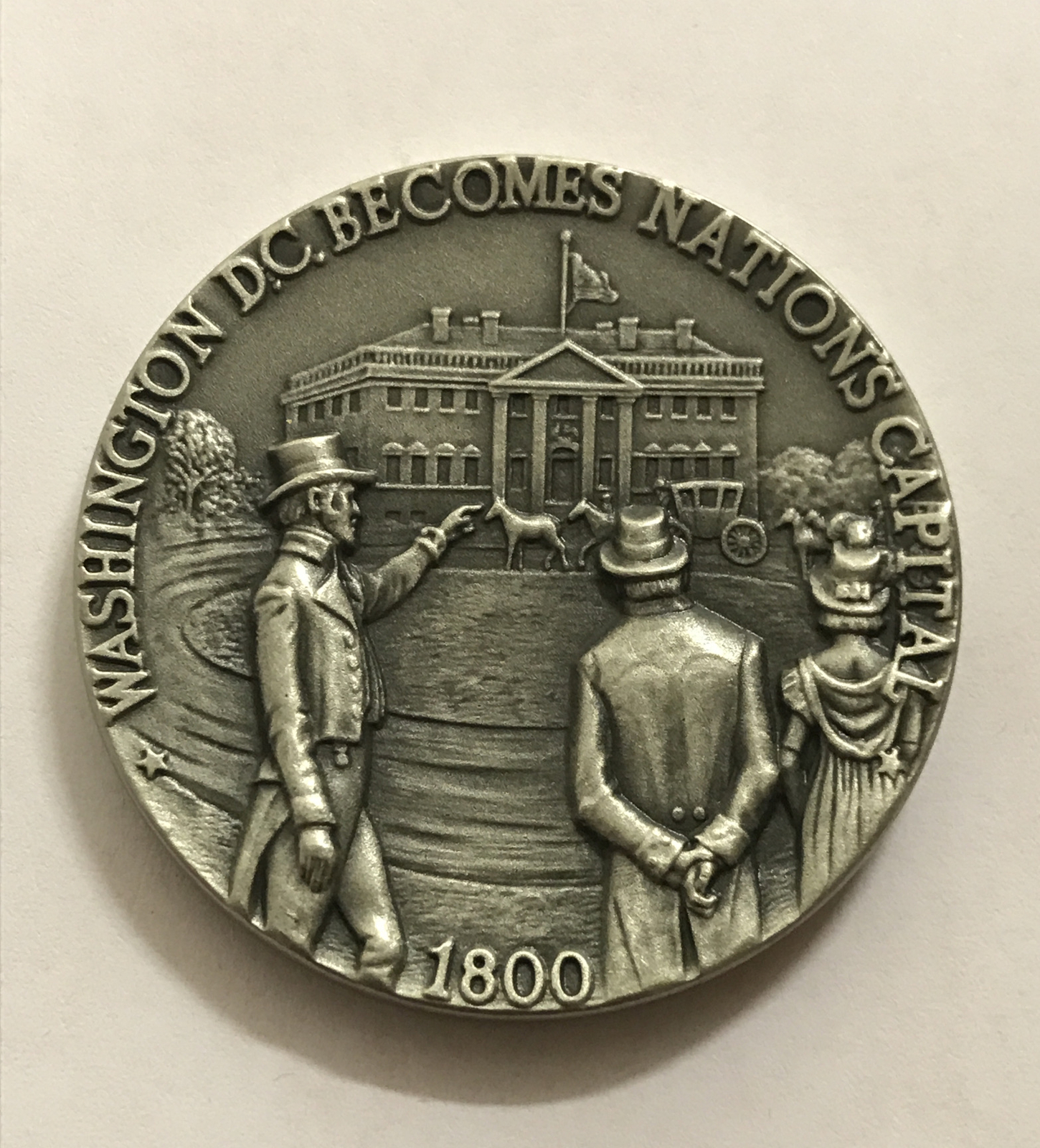 Washington D.C. Becomes Nation's Capital 1800 Fine Pewter Commemorative ...
