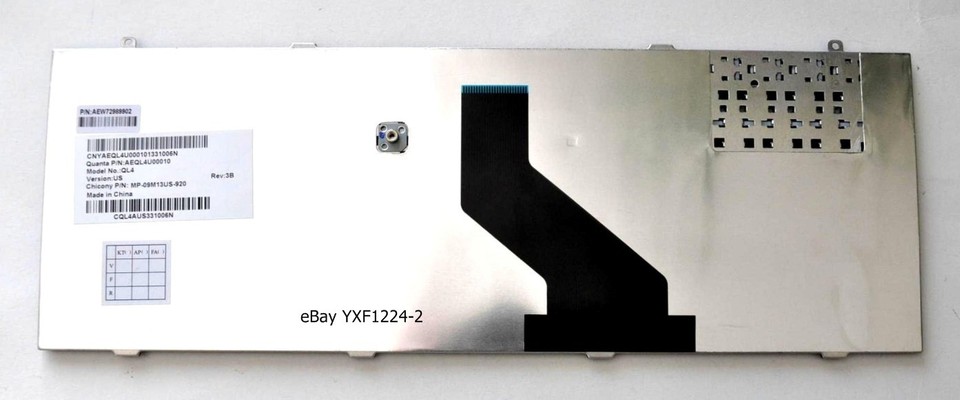 Keyboard for LG R590 A510 A520 LGA51 R560 R580 - US AEQL4U00010 ...