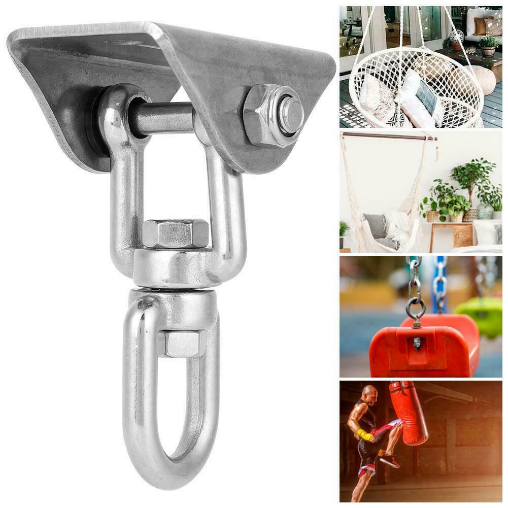 Stainless Steel Rotatable Hammock Swing Hanger Hook Fixed Plate Set Kit ...