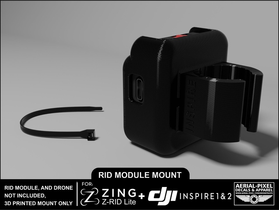 DJI Inspire 1 or 2 Zing Z-RID Lite Mount for Remote ID (Module Not ...
