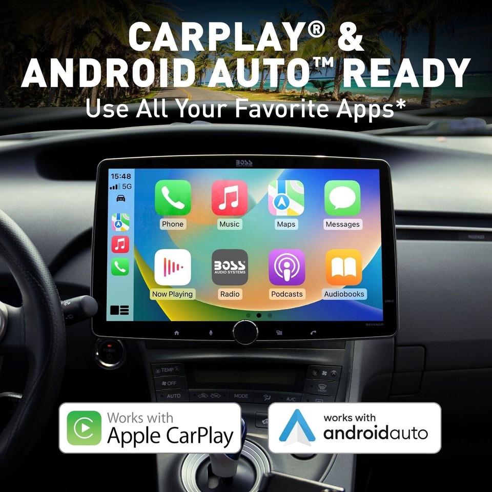 Ford Bronco 2021-2024 BOSS Audio Systems BCPA14 14” Car Stereo CarPlay ...