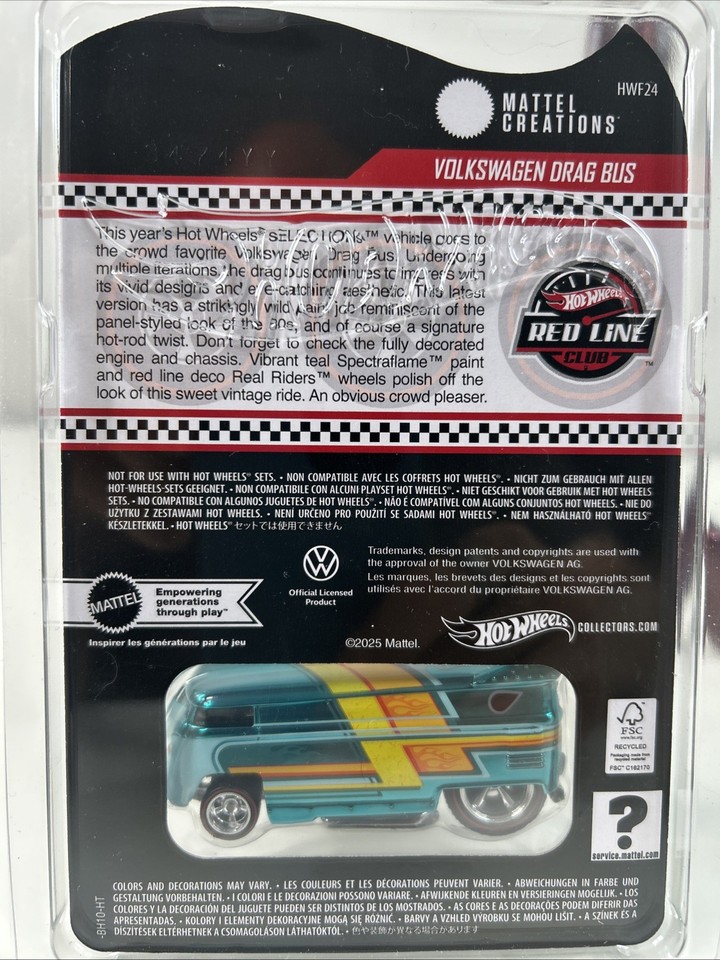 Hot Wheels Volkswagen Drag Bus RLC sELECTIONs Metal/Metal Real Riders ...