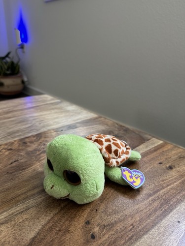 Retired TY beanie Boos Boo 6" SANDY THE Sea turtle Solid big eyes MWMT ...