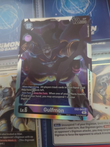 Gulfmon - EX2-043 SR - Digital Hazard - Digimon TCG | eBay