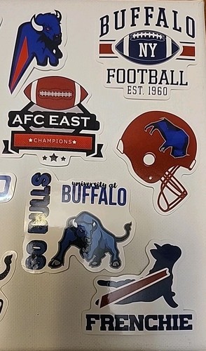 Buffalo Sports Stickers Lot Of 12. For Laptops, Water Bottles, Etc ...