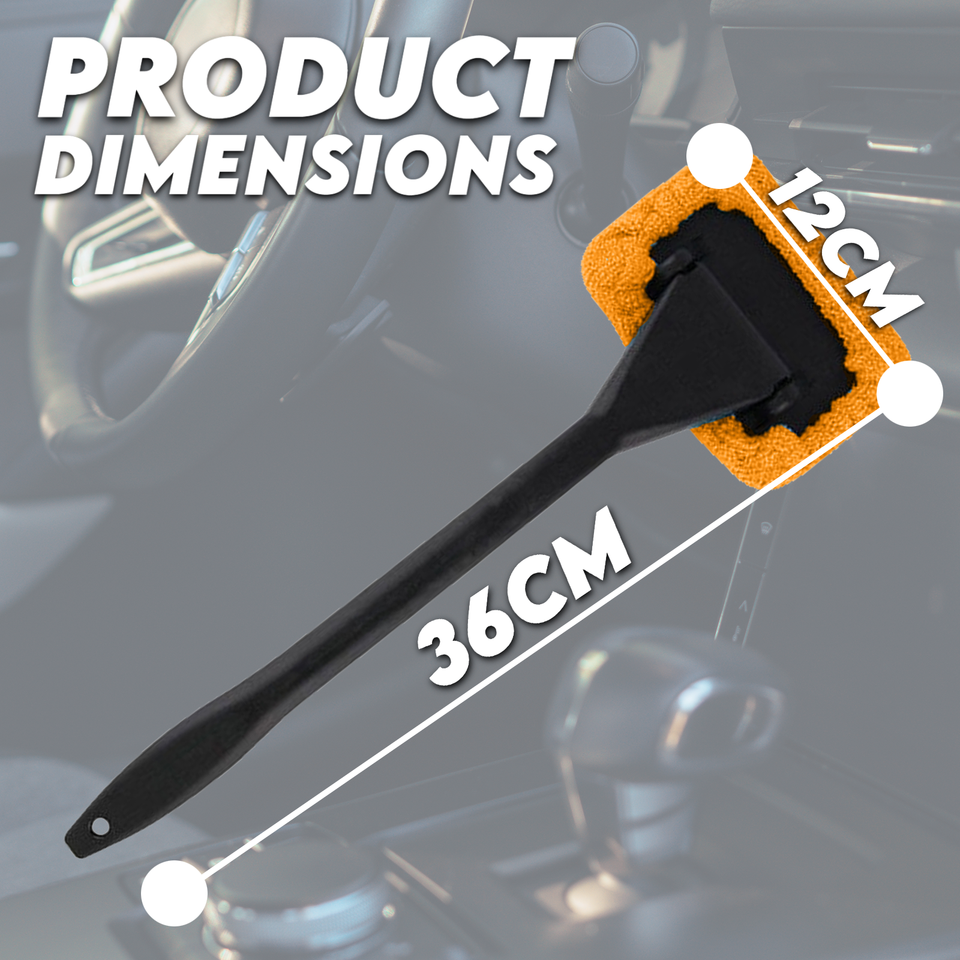 2 x Extra Long Reach Microfiber Demister Pad Car Windscreen Cleaner Fog ...