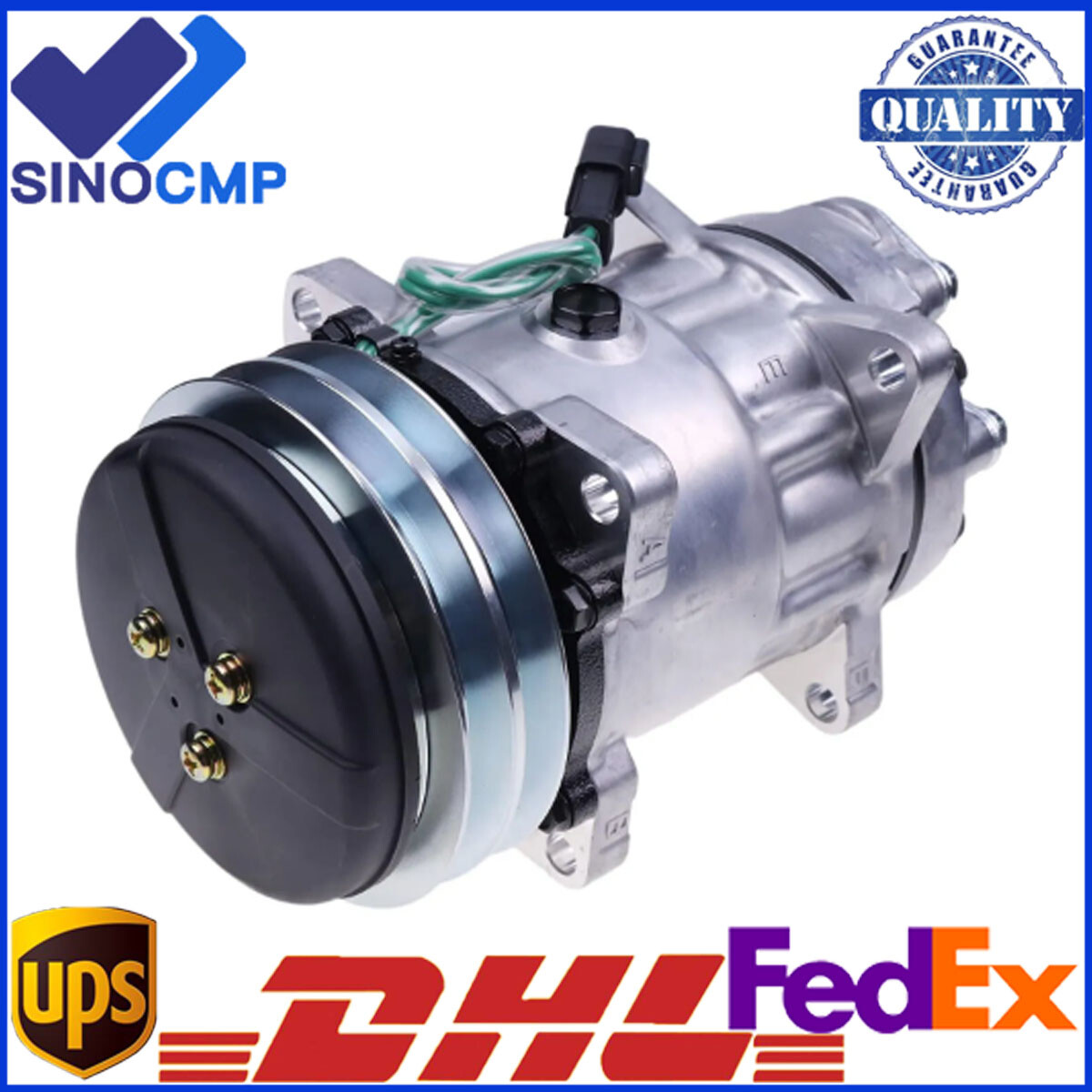 24V AC Compressor 15082742 14649606 For Volvo EC140B EC160B EC180B ...