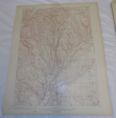 1904 Topographic Map of PITCHER QUADRANGLE/CORTLAND/CHENANGO COUNTY/NEW ...