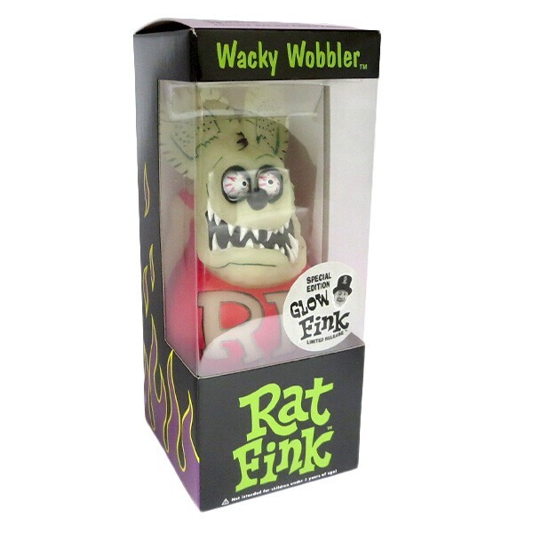 RAT FINK Glow in Dark Bobblehead Figure FUNKO Wacky Wobbler Collectible ...