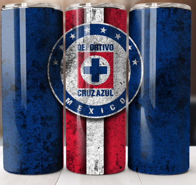 Cruz Azul Tumbler 20 oz Skinny Cup Mug Stainless Steel | eBay