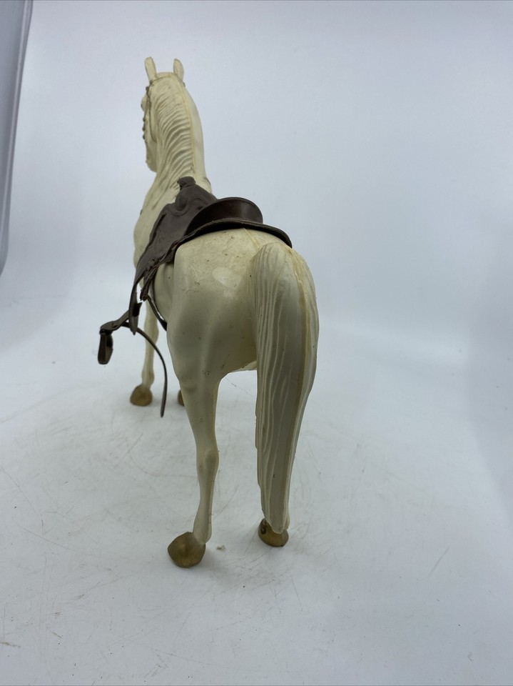 RARE Vintage White Breyer Western 1950’s Horse With Saddle | eBay